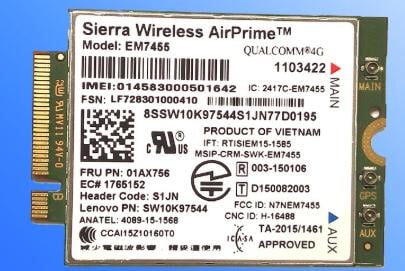 WIRELESS CMB, SIE EM7455 TAB – DEX